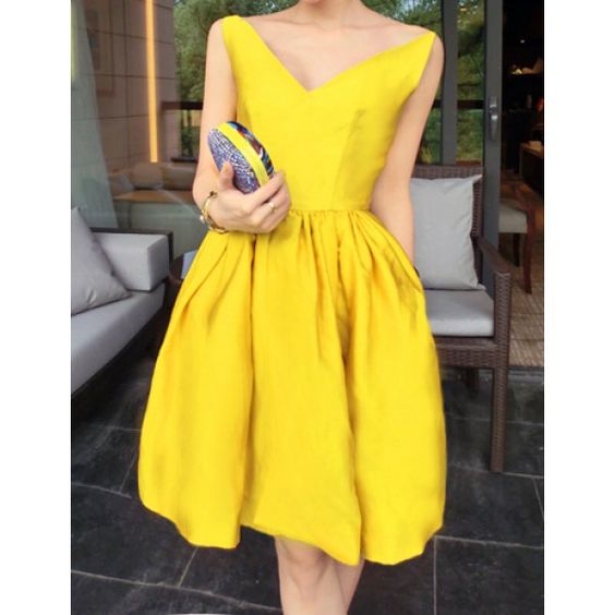 Sexy V Neck Solid Color Slimming Sleeveless Dress For Women 53002 On Luulla